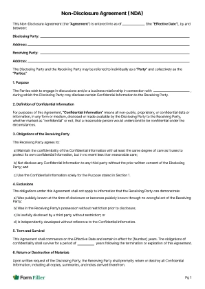 Online NDA Form Filler | Create Confidentiality Agreement