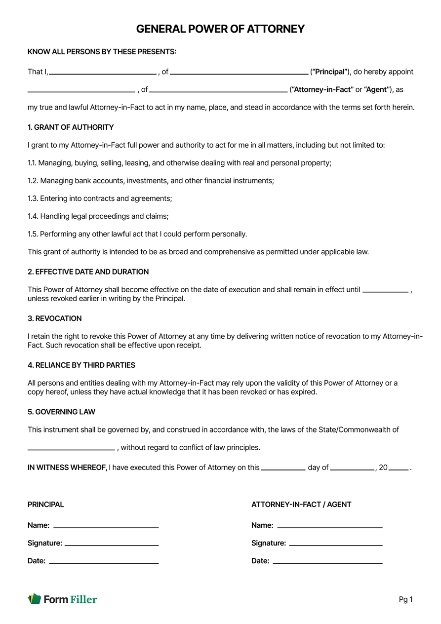 Online Power of Attorney Form Filler | Easy POA Forms